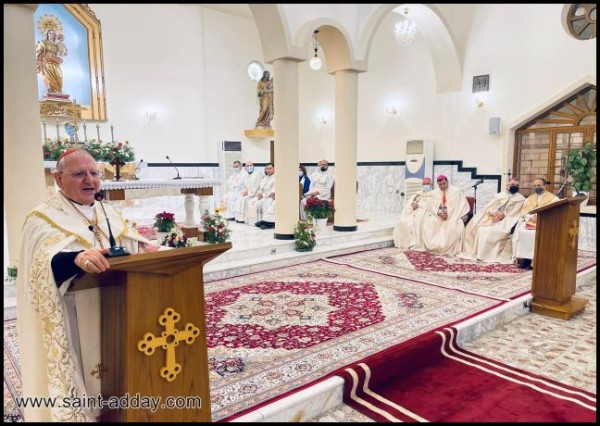 البطريرك ساكو في افتتاح كنيسة سلطانة الوردية الكنيسة ينبغي ان تكون